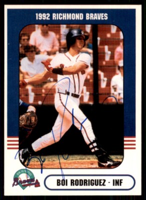 1992 Comix Richmond Braves Boi Rodriguez IP Signed Auto Richmond Braves ...
