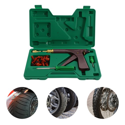 Tire Plugger Tubeless Tire Wheel Repair Gun Kit Mushroom Plug Probe ...