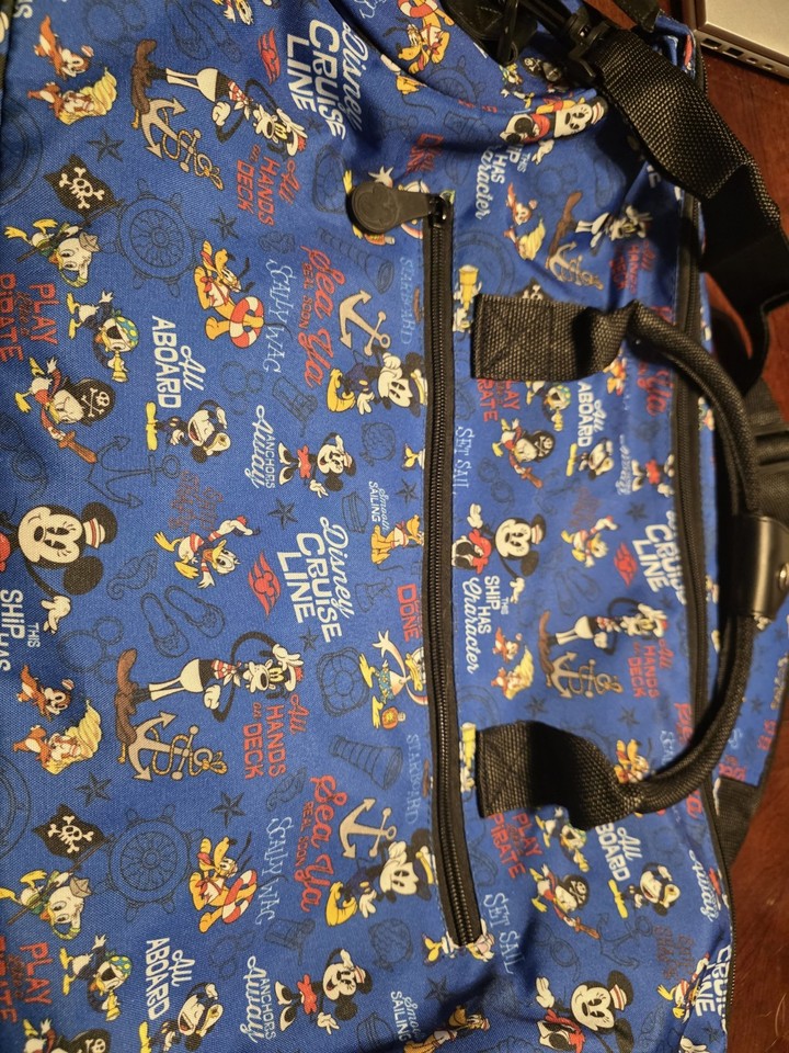 Disney Cruise Line DCL Duffle Bag Blue Nautical Disney Characters ...