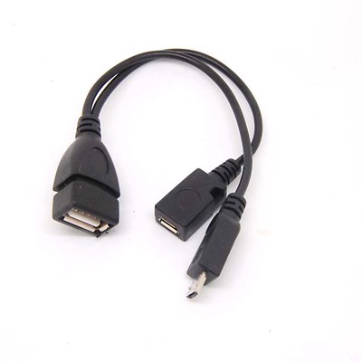 Micro USB Male To USB Female Host OTG Cable USB Power Y Cable for ...