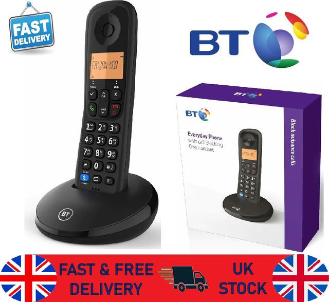 BT Everyday Cordless Phone with Basic Call Blocking - Black (090661 ...