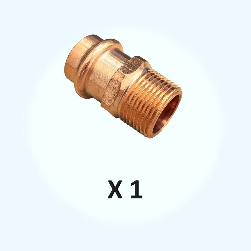 2" MIP x Press Copper Male NPT Propress Press Male Adapter Copper ...
