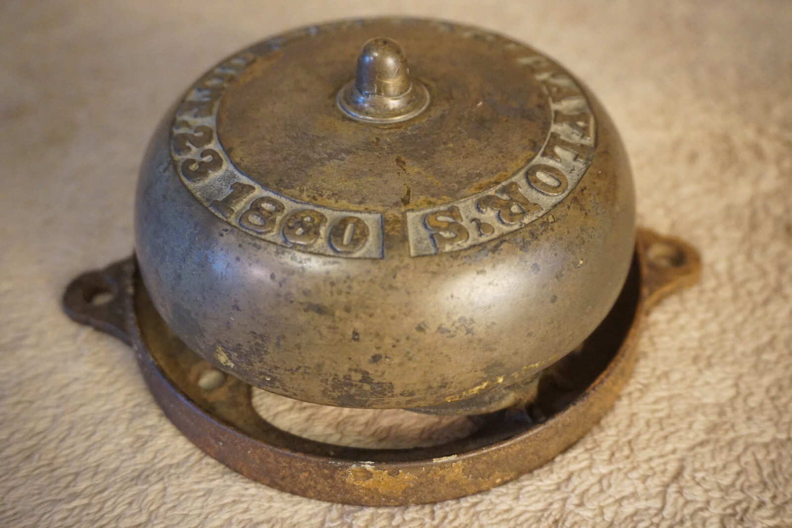 Antique Taylor's Victorian Mechanical Door Bell Patent Oct 23, 1860 ...