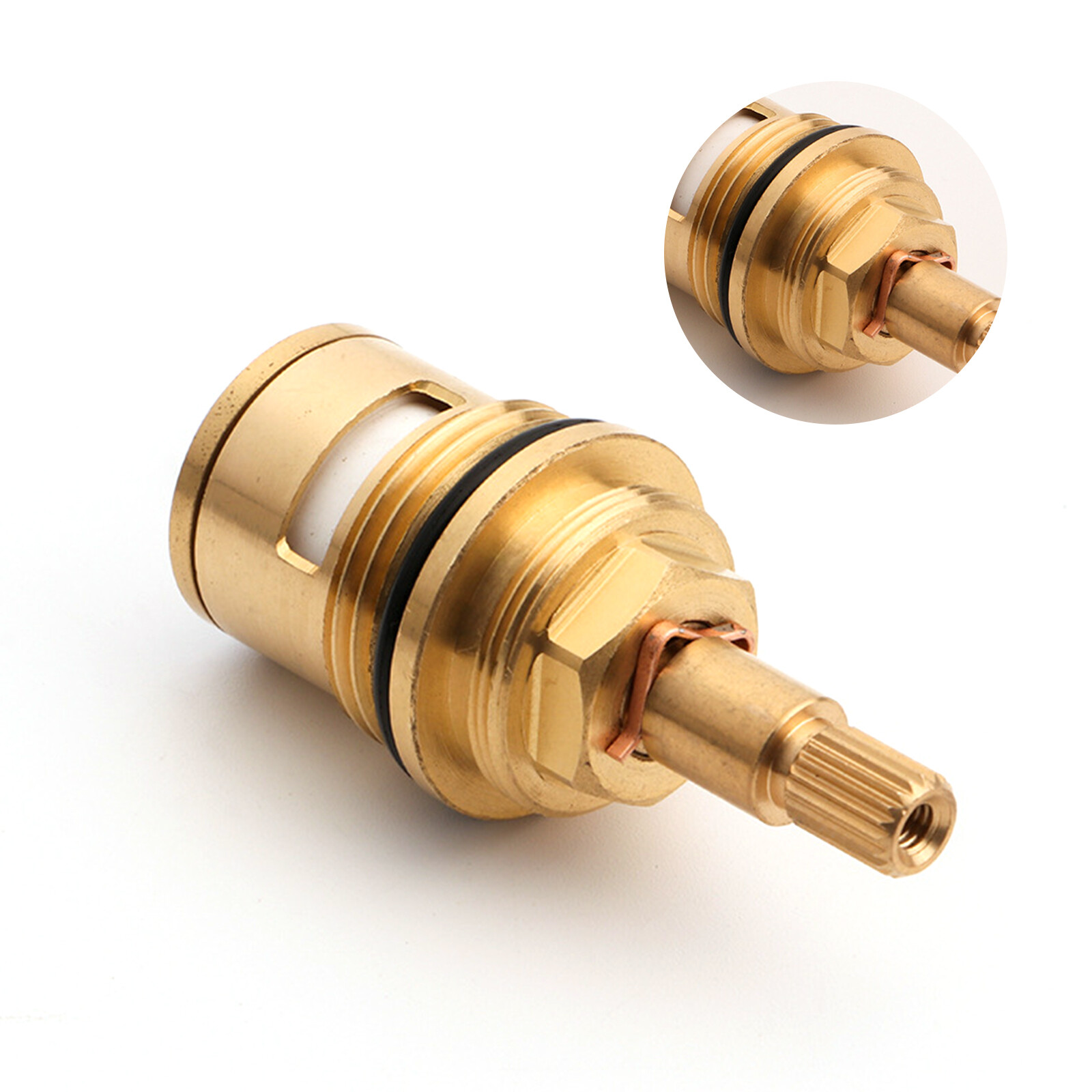 2x Bath 3/4" Tap Valve Cartridge Ceramic Gland 20 Teeth quarter turn ...