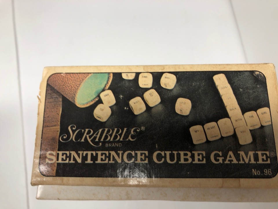 Vintage 1971 SCRABBLE SENTENCE CUBE Word Cube Dice Game COMPLETE | eBay