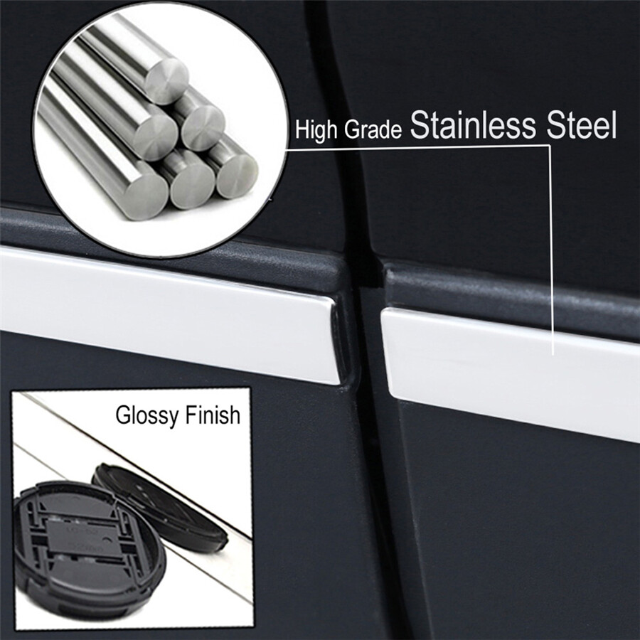 4Pc/Set Stainless Steel Side Skirt Door Side Line Sill Garnish Body ...
