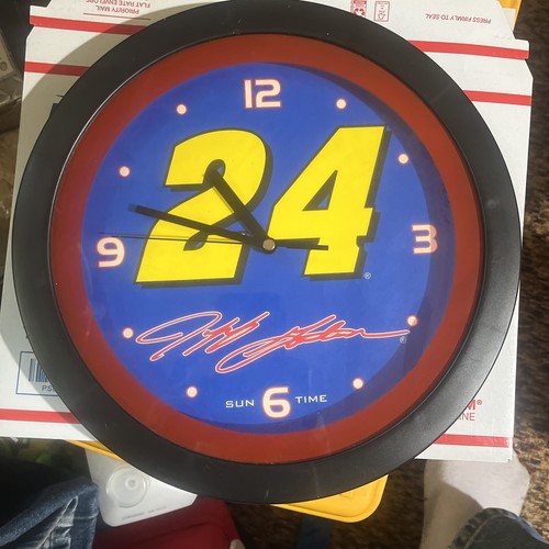 JEFF GORDAN #24 WALL CLOCK 11.5" - EXCELLENT CONDITION - WORKING SUN ...
