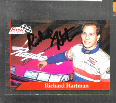 SIGNED Richard Hartman AUTO 1993 FINISH LINE Racing NHRA Funny Car Card ...