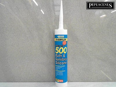 EVERBUILD Everflex 500+ Premium Grade Bath & Sanitary Silicone Sealant ...