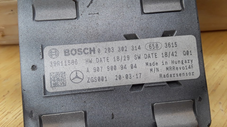 2019-2021 MERCEDES-BENZ SPRINTER 3500 XD FRONT DISTANCE RADAR SENSOR ...