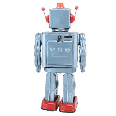 Metal Tin Robot Toy Retro Electric Rotating Figures Model Adult ...