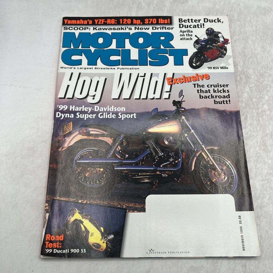Motor Cyclist Magazine 1998 Lot 12 Issues Motorcycle Harley Ninja ...