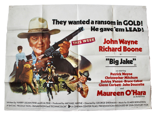 1971 Original Film Poster BIG JAKE John Wayne 101.5 x 75 cm | eBay
