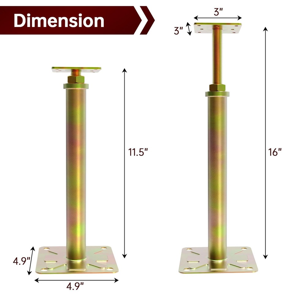 4 Pack House Jacks for Leveling Foundation Jacks for Leveling House ...