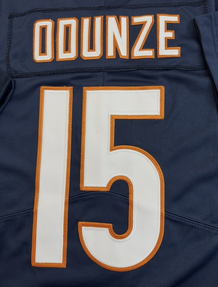 Chicago Bears #15 Rome Odunze Customized stitched Navy Jersey Men’s L ...