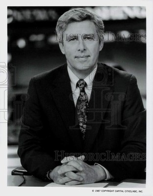 1987 Press Photo Jed Duvall, Anchor of ABC's "World News This Morning ...