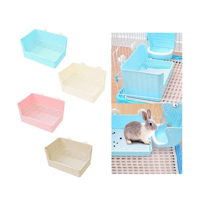 Rabbits , Pet Pan with High Baffle, Grid Animals Litter Potty Trainer ...