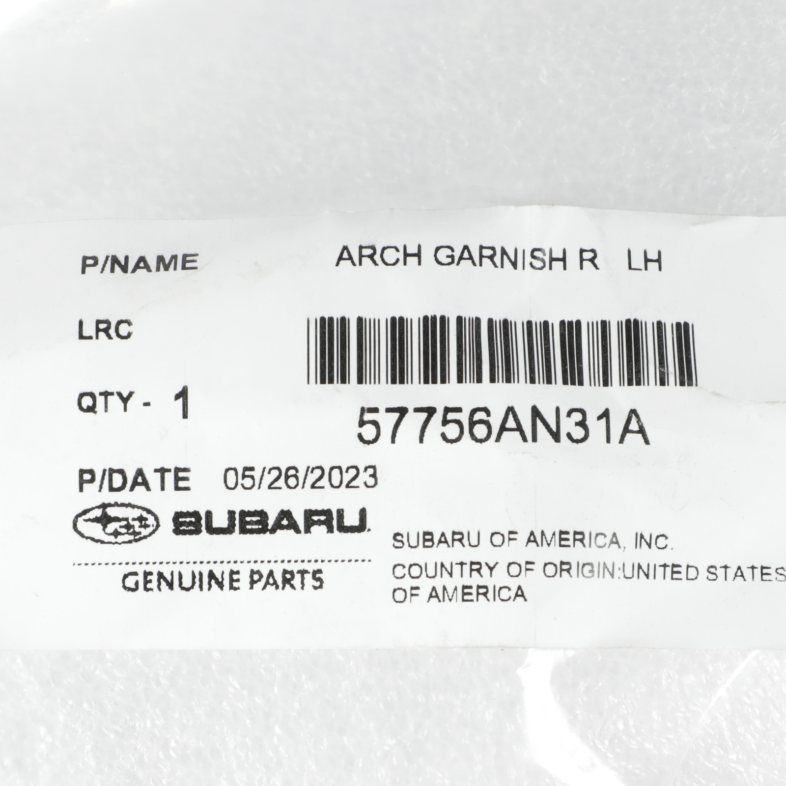 OEM NEW 2020-2022 Subaru Outback Bumper Side Molding Driver Side ...