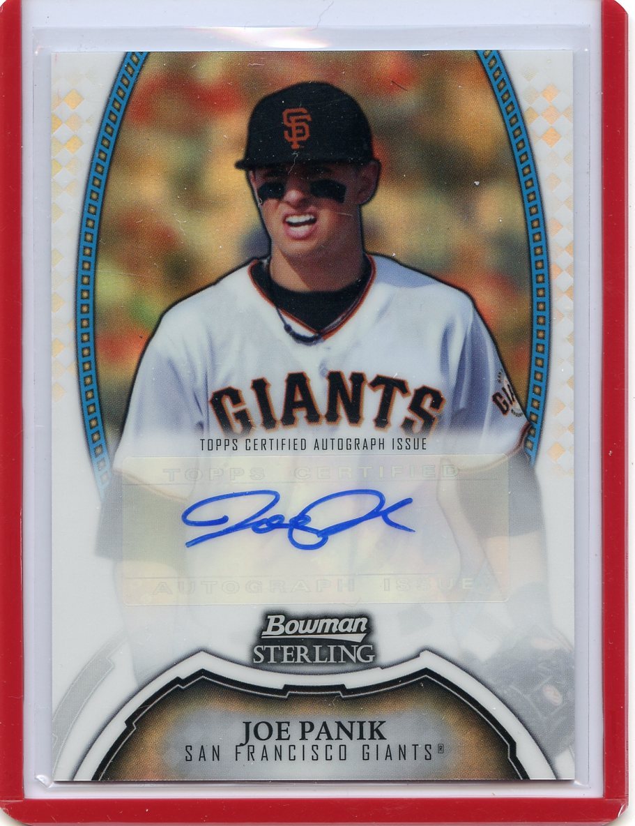 2011 BOWMAN STERLING #BSP-JP JOE PANIK AUTOGRAPH ROOKIE CARD RC, GIANTS ...