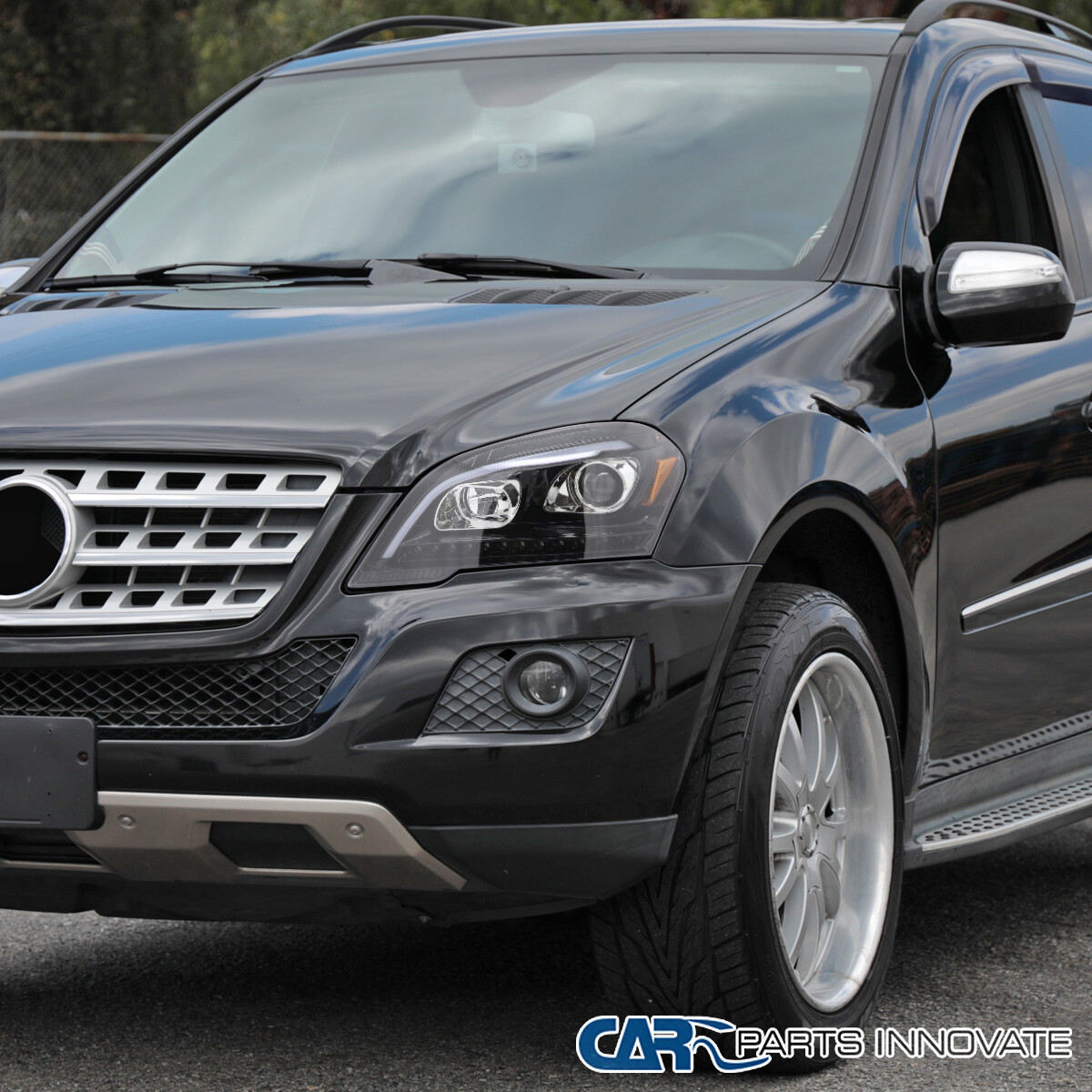 Pearl Black Fits 2009-2011 Benz W164 ML320 LED Seq Signal Projector ...