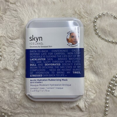 SKYN ICELAND ARCTIC HYDRATION RUBBERIZING MASK, 1 MASK IN BOX SEALED | eBay