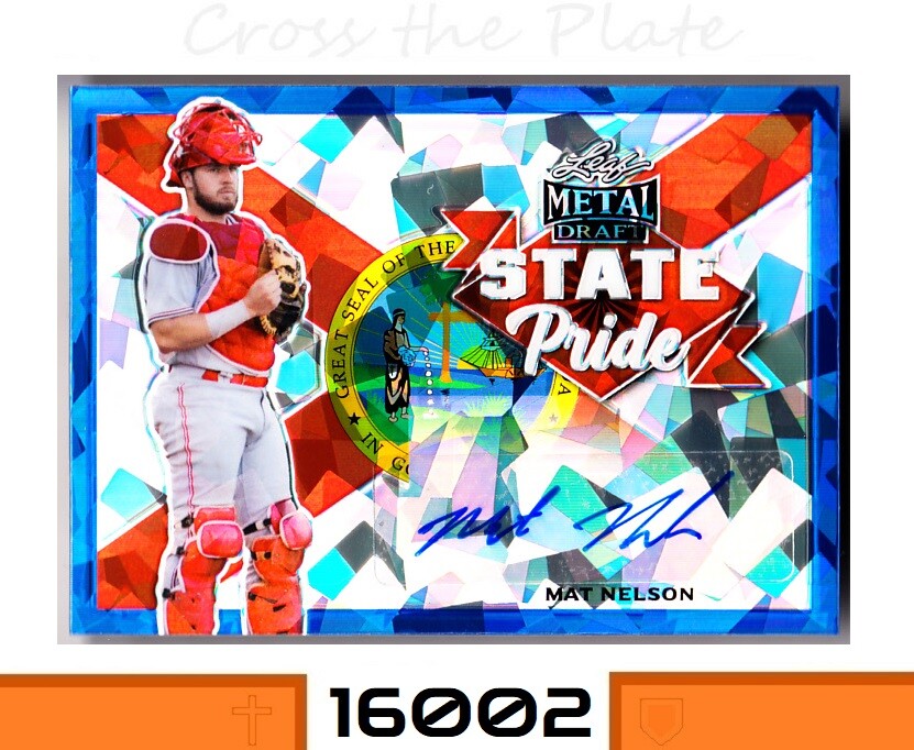 1-2021 LEAF METAL DRAFT STATE PRIDE BLUE CRYSTALS AUTO MAT NELSON REDS ...