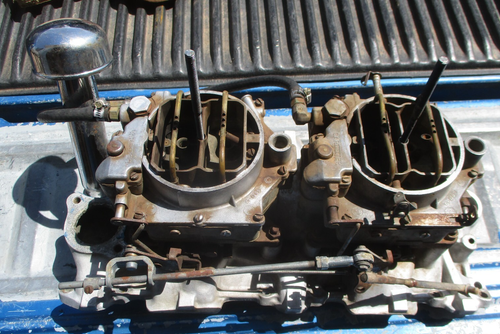 1957-1961 Chevy Corvette Carter WCFB 2x4 245 HP Dual Quad Setup | eBay