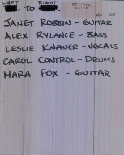 LG864 1988 Original Photo PRECIOUS METAL Janet Robbin Alex Rylance ...