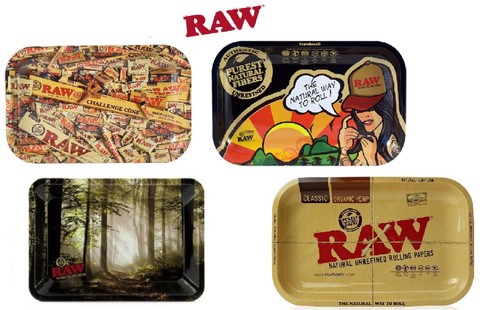 RAW Metal Tray Rolling Papers Smokers Rizla Rolling Roll Up Prep ...