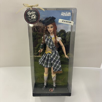 2008 Pink Label Dolls of the World Collection Scotland Barbie Mattel ...
