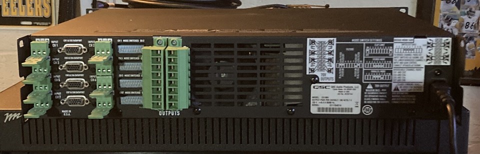 QSC CX108V 800w 8 Channel Power Amplifier. All Captive Screw Connectors ...
