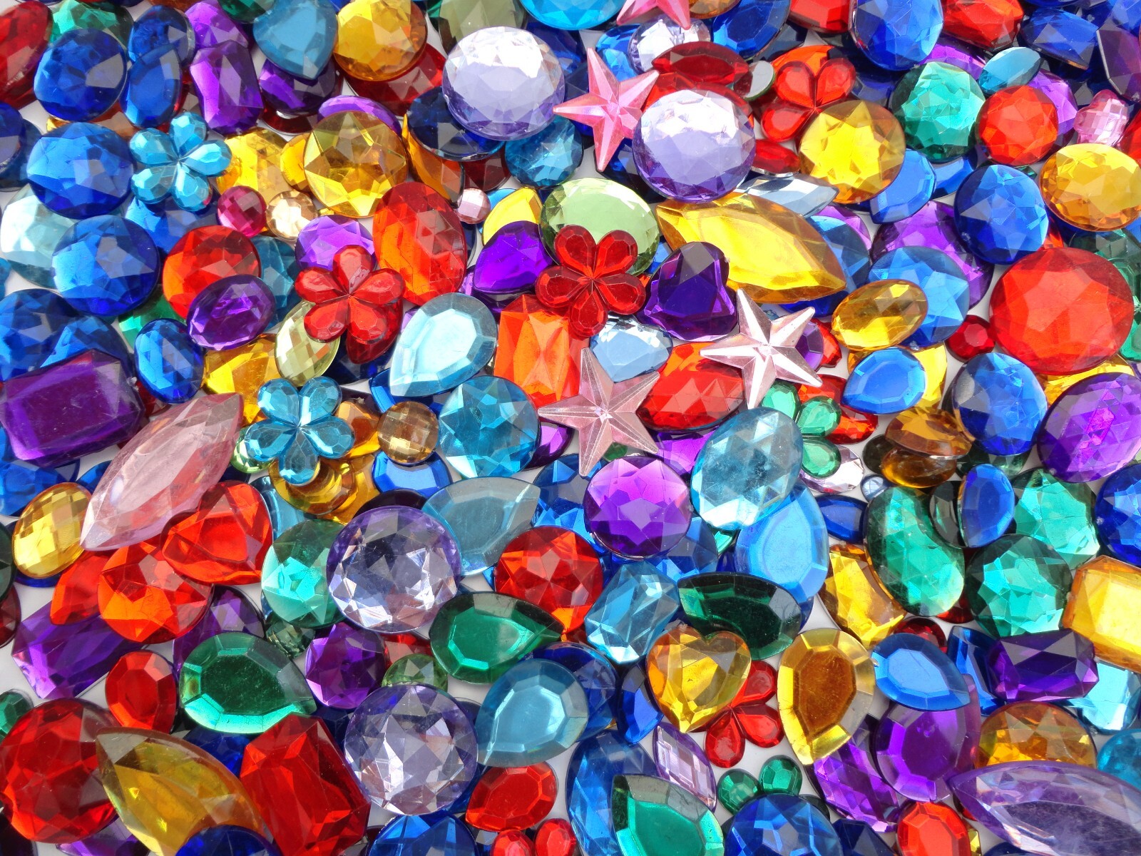 Acrylic Flat Back Rhinestone Gems Jewels Card Crafts Mixed Selection ...