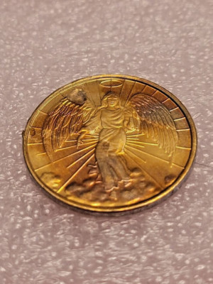 Vintage Gold Tone Guardian Angel Double Sided Christian Token 2 for $4. ...