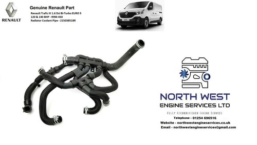 Genuine Renault Trafic 1.6 Bi-Turbo Coolant Pipe Radiator Water ...