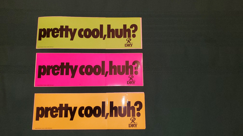 Rainier Dry Beer "Pretty Cool, Huh?" Bumper Sticker Lot 3 Different ...