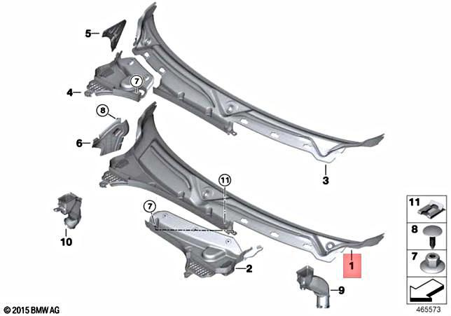 Genuine MINI Cooper JCW One F55 F56 F57 D S Cover Windscreen Panel ...