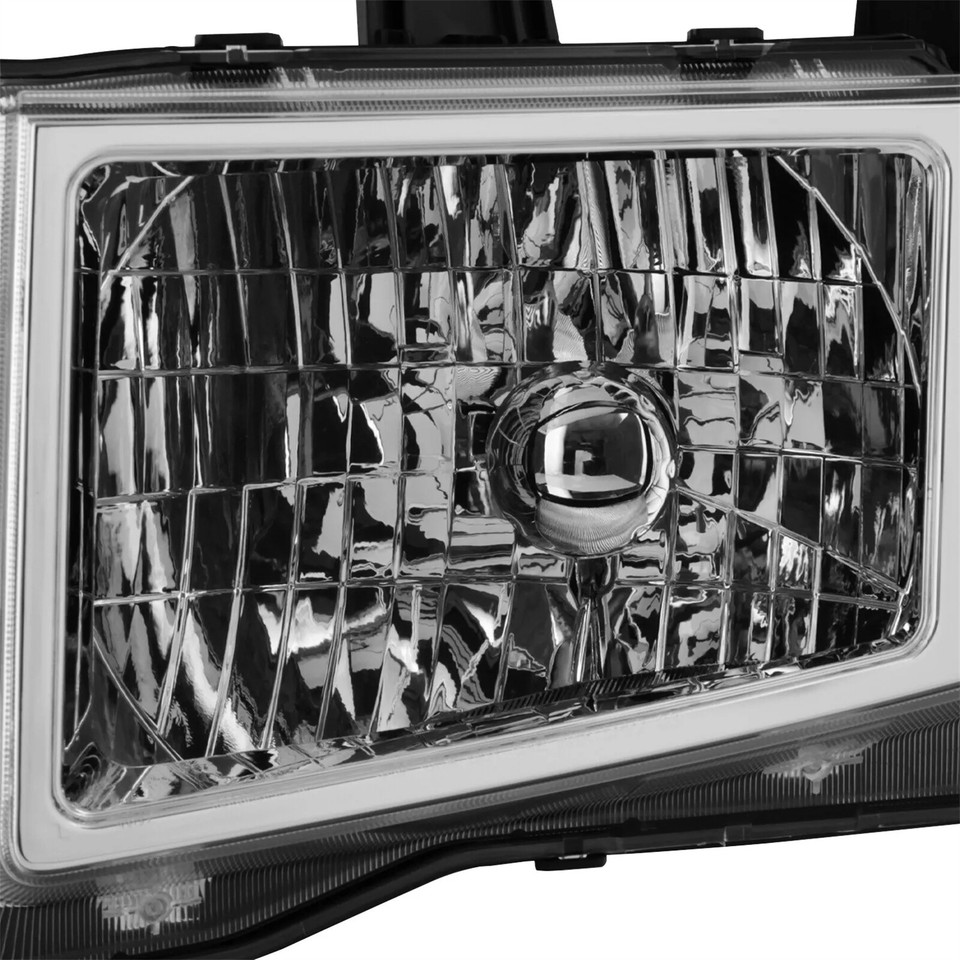 Pair Chrome Amber Headlights Assembly For 2006-2014 Honda Ridgeline LH ...