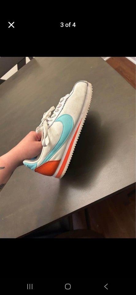 Nike White Blue Orange Low Top Men's Lace Up Athletic Sneakers | eBay