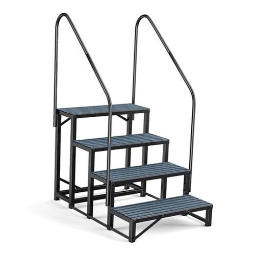 RV Steps Spa Steps with Handrail - 4 Step Hot Tub Steps Trailer Steps Mobile | eBay