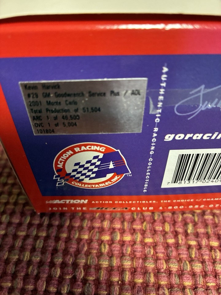 Kevin Harvick Action 2001 #29 GM Goodwrench Service Plus AOL 1:24 ...