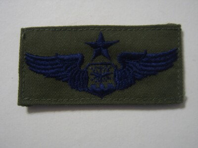 USAF SENIOR NAVIGATOR/COMBAT SYSTEMS INSIGNIA SUBDUED (BLUE ON OLIVE ...