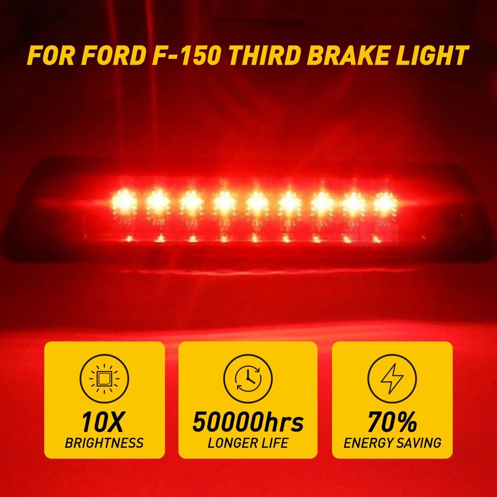 3rd Third Brake Light LED Smoke Rear Reverse Cargo Lamp For 2009-2014 ...