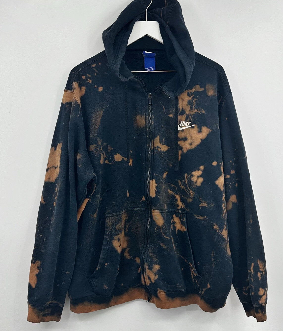 Nike Black Custom Bleach Splatter Jacket Size 2XL Upc… - Gem