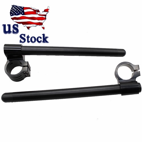 Aluminum 7/8" 22mm Motorcycle Vortex Clip On Ons Handle Bars Handlebars ...