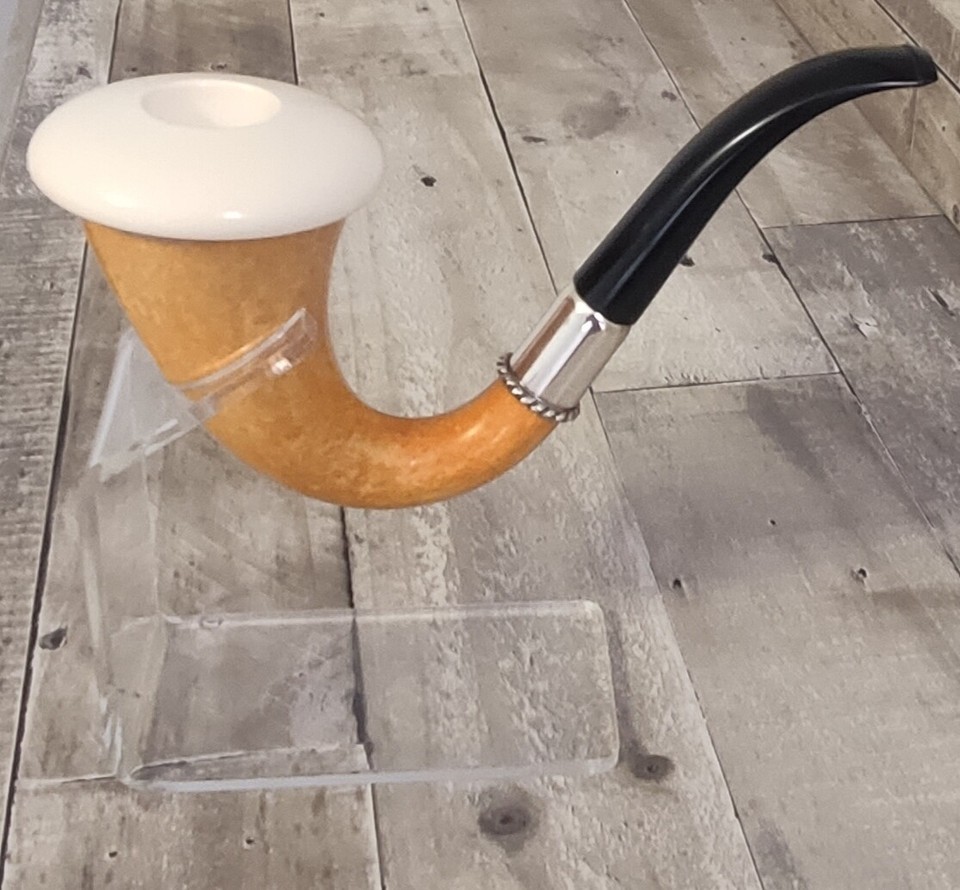 Calabash/ Meerschaum Strambach SILVER RING GOURD, RARE PIPES | eBay