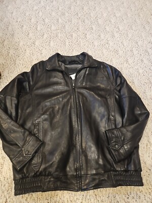 Wilsons Leather Jacket Wool Thinsulate Insulation Black Big Tall Size ...