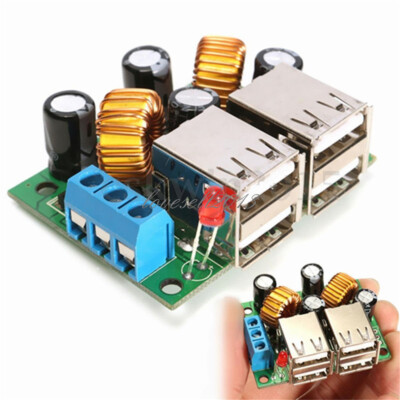 4-USB Port Step-down Power Supply Converter Board Module DC 12V 24V 40V ...