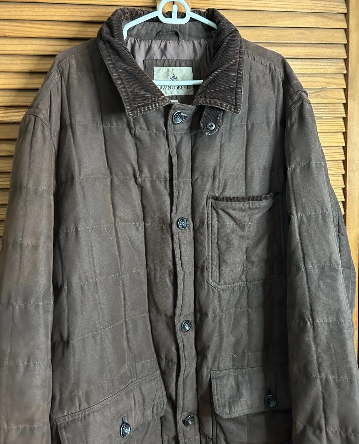 Rainforest Brown Puffer Quilted Coat Men’s Size 3XLT - Gem