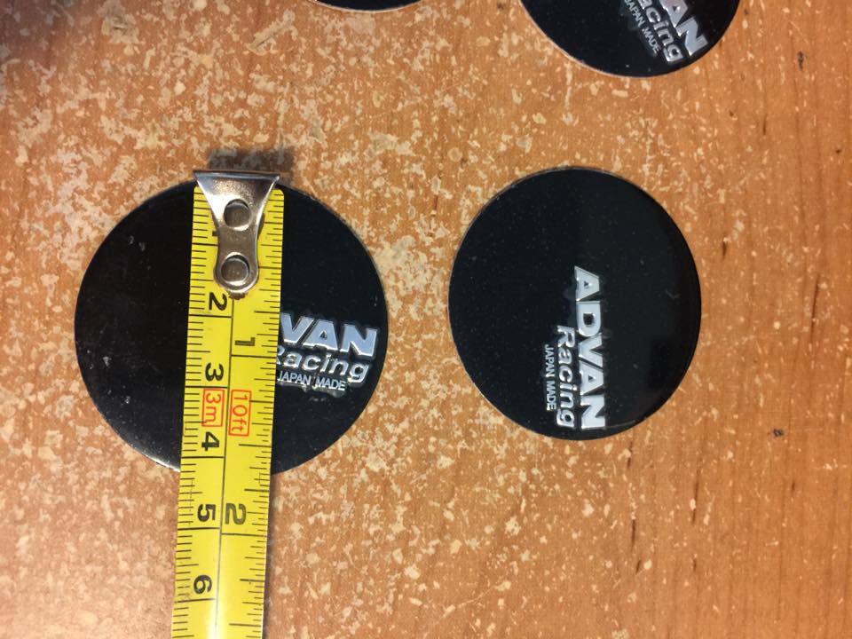 4 PCS BRAND NEW black ADVAN racing Sticker wheel center cap emblem logo ...