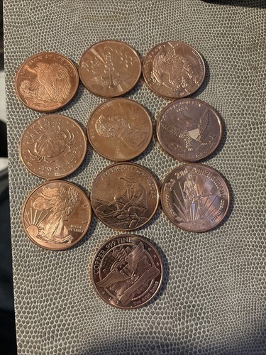(10) 1 Oz Copper Rounds, Assorted Mints And Designs | eBay